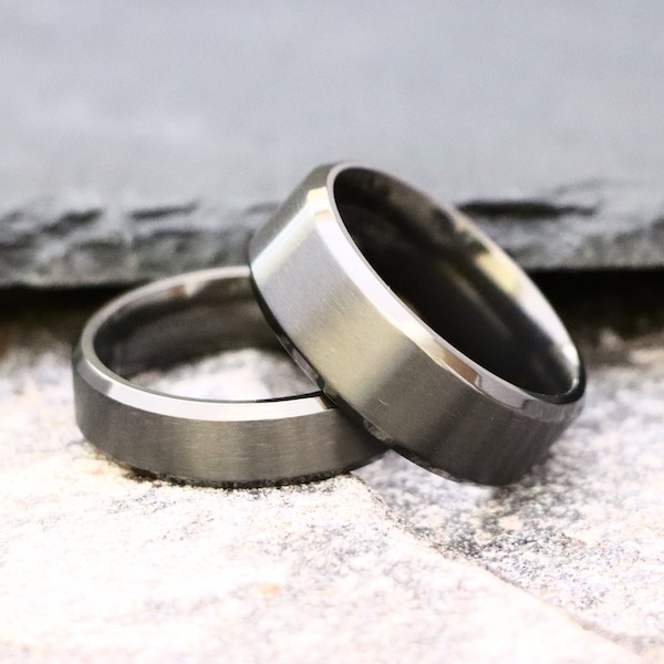 Zirconium Matching Bands - Etsy