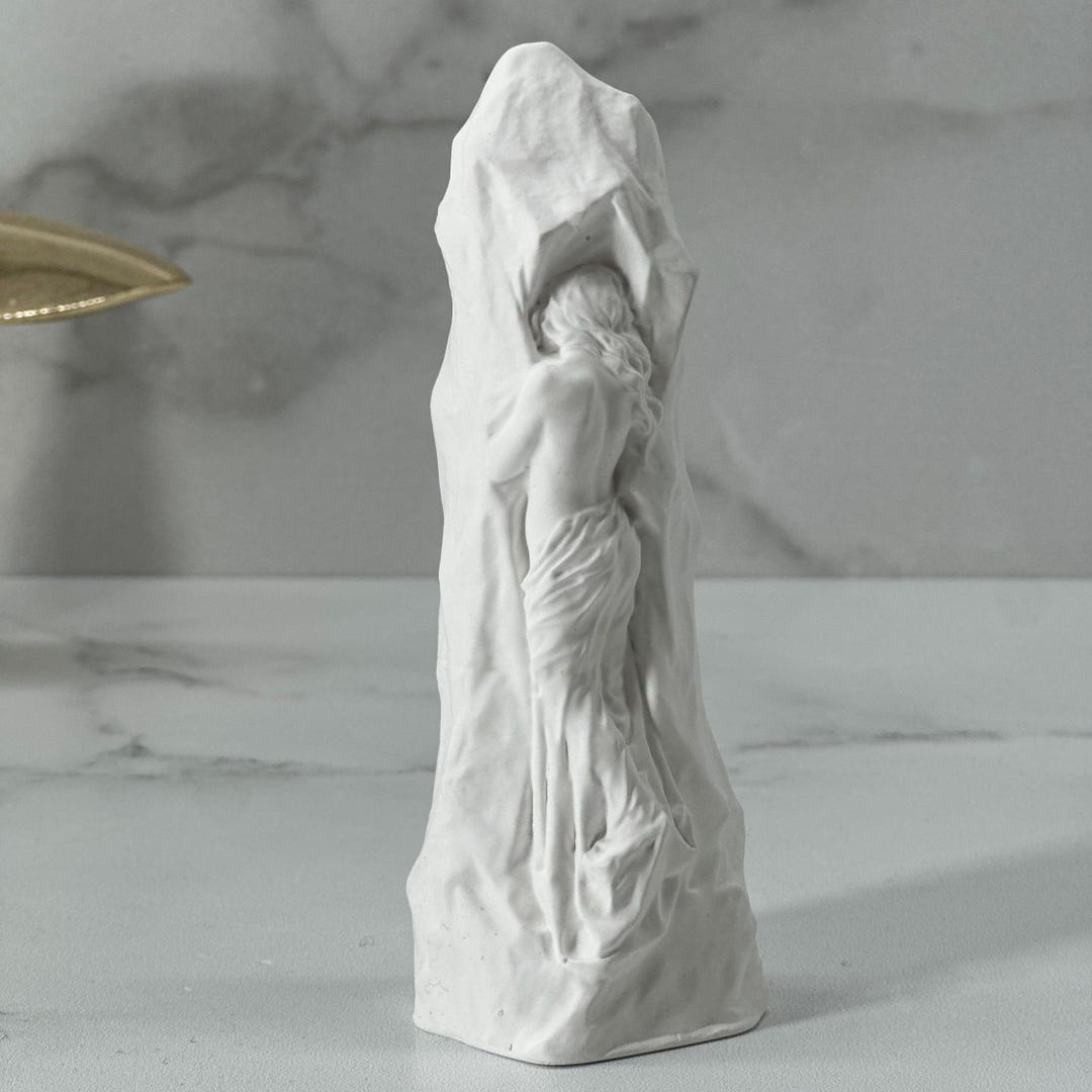 Figure of a Woman in Stone - Ceramic - Etsy