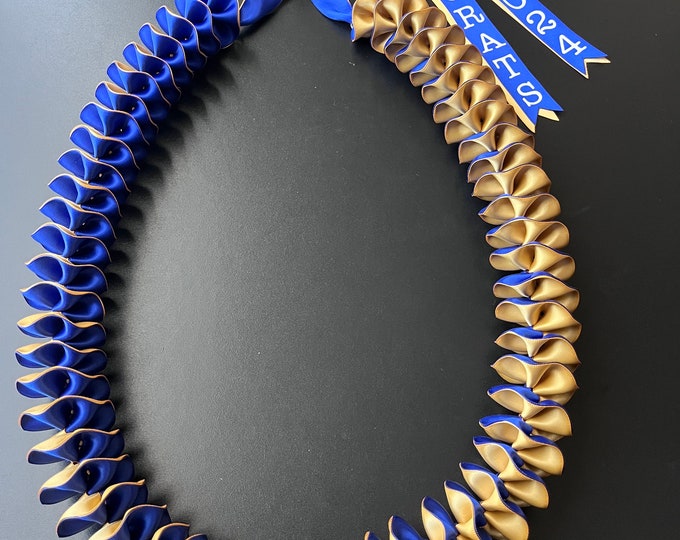 Custom Graduation Lei, Celebration Lei, Ribbon Lei, College Graduation ...