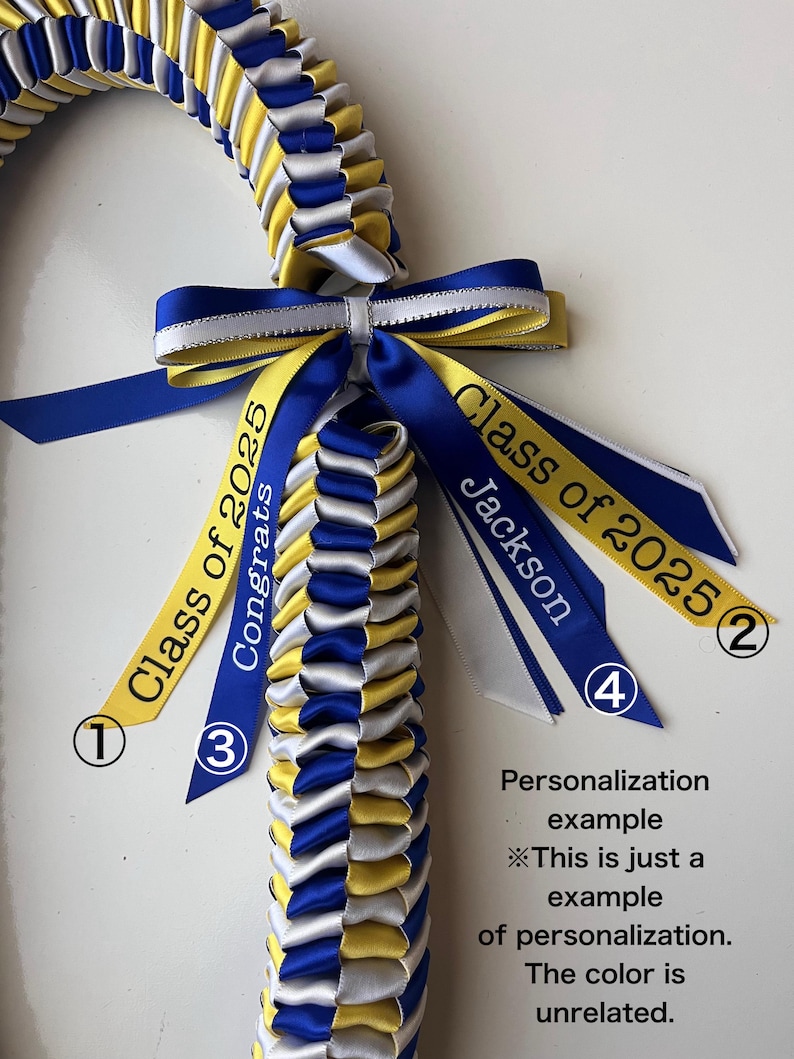 Premium Graduation Lei, Celebration Lei, Ribbon Lei, College Graduation ...