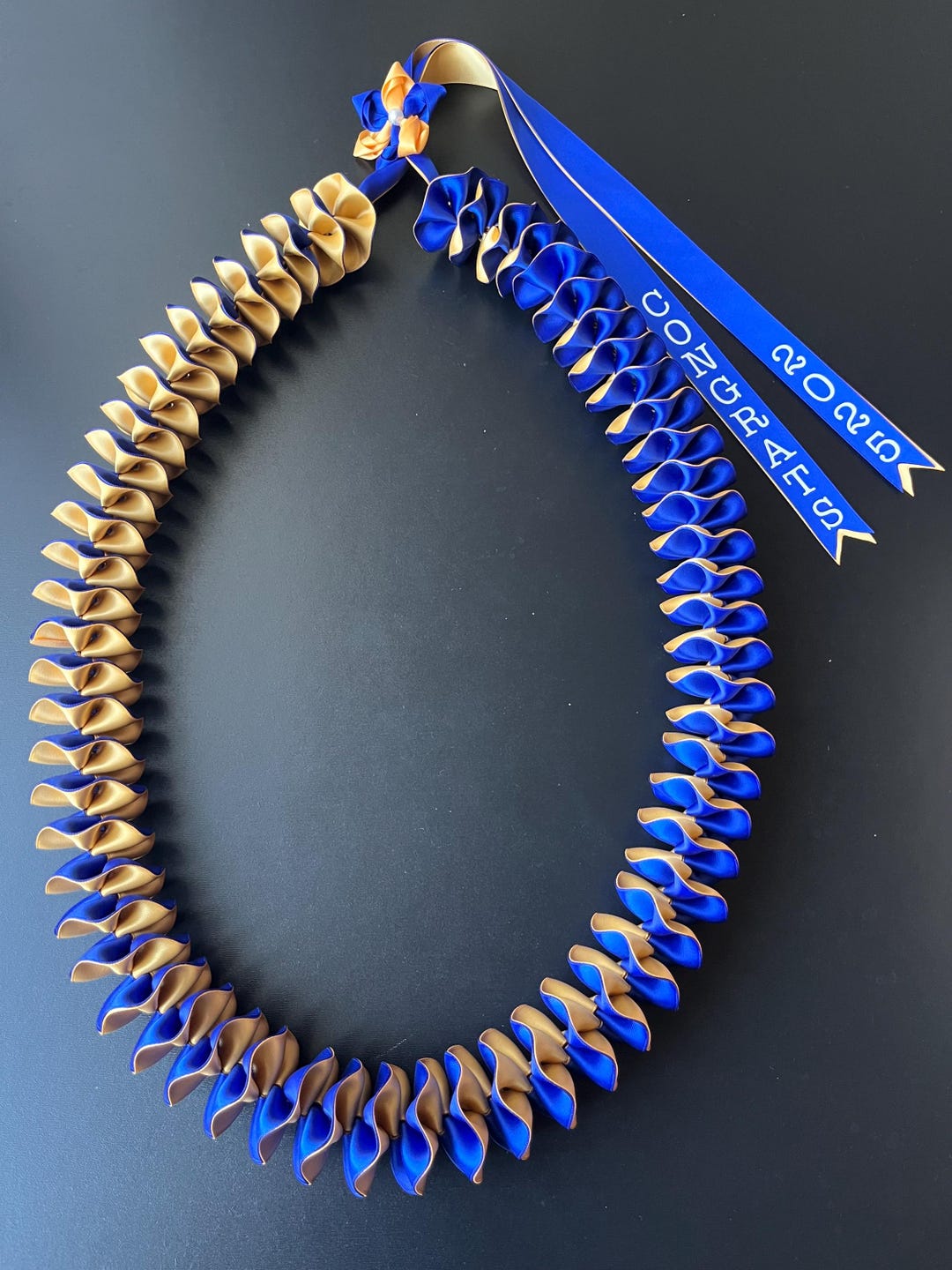 Custom Graduation Lei, Celebration Lei, Ribbon Lei, College Graduation Lei, High School ...