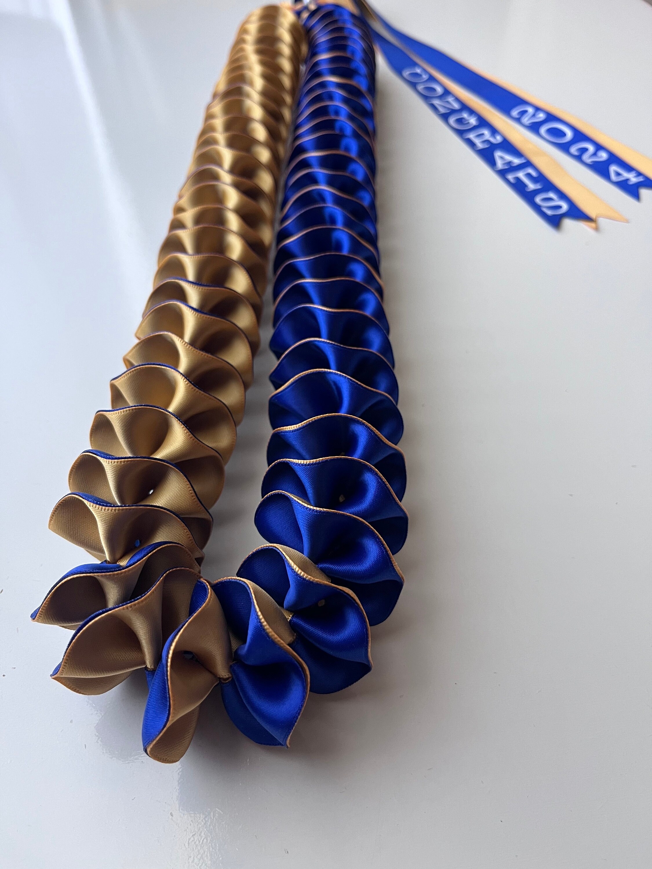Custom Graduation Lei, Celebration Lei, Ribbon Lei, College Graduation ...