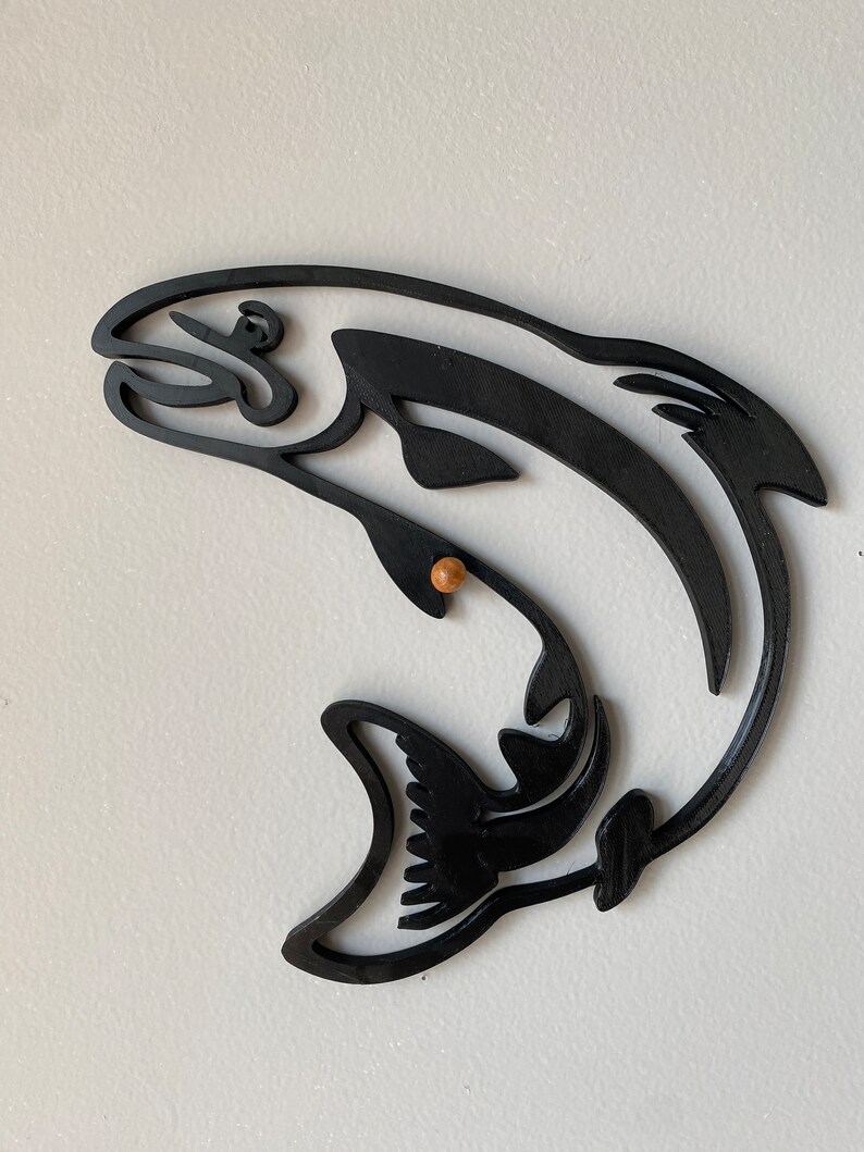 3D Printed Trout Wall Art - Etsy