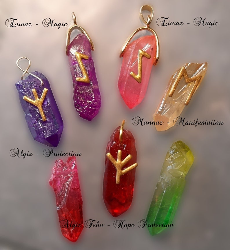Scarlet Witch Inspired Protection Runes Raw Quartz Crystal - Etsy Ireland