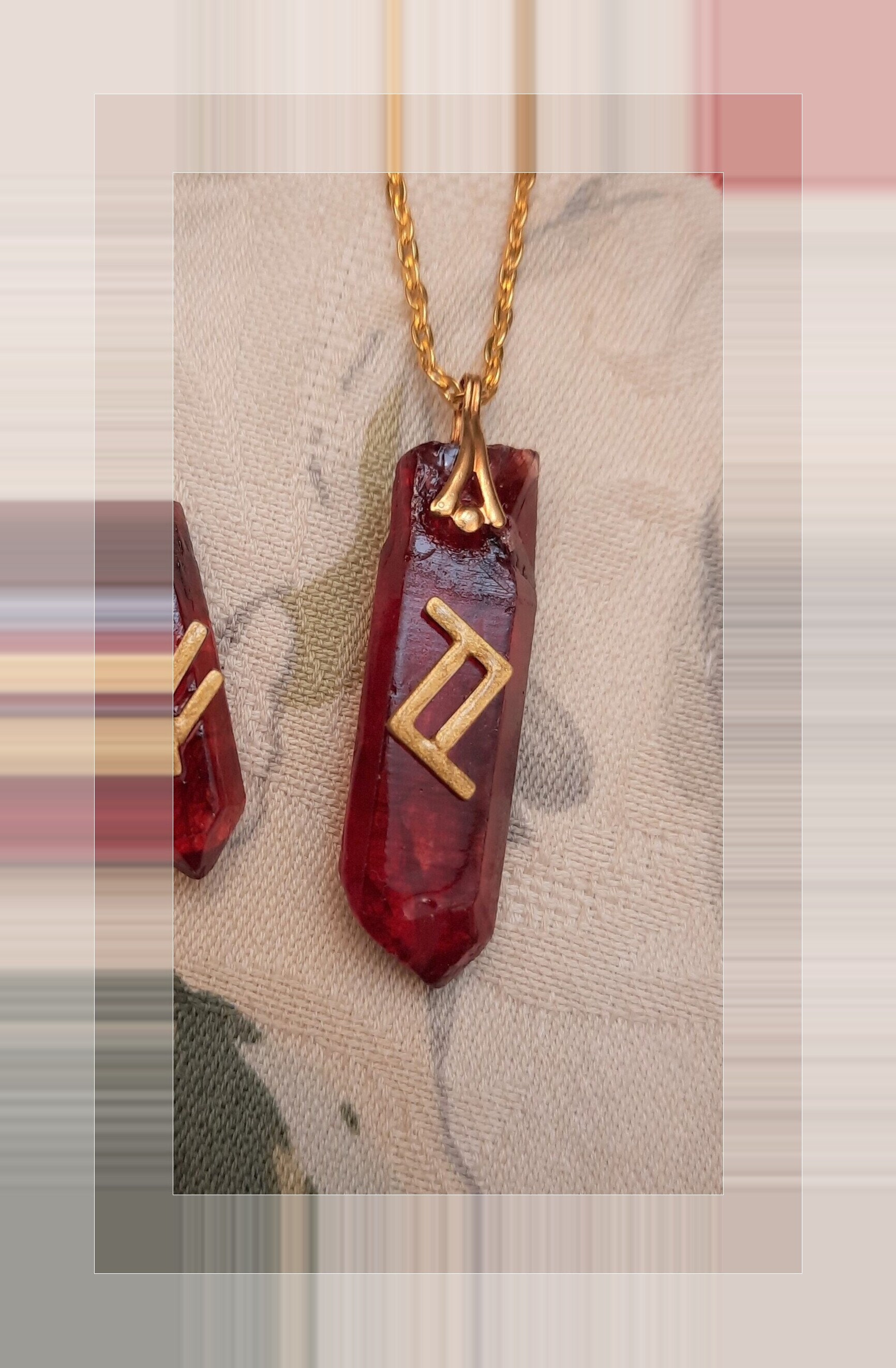 Scarlet Witch Inspired Protection Runes Raw Quartz Crystal - Etsy