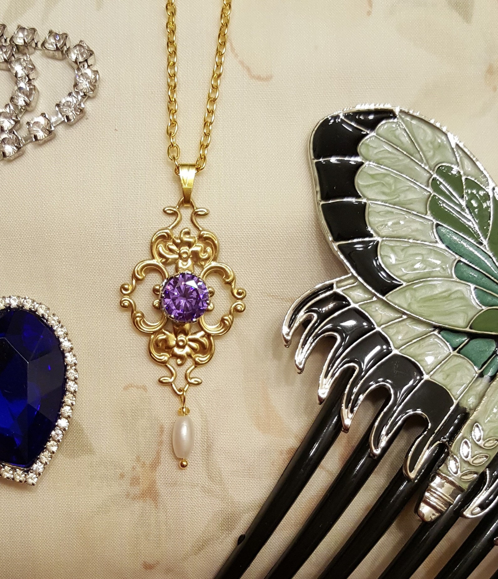 TITANIC Rose Inspired Deck Dress Necklace Pendant - Etsy