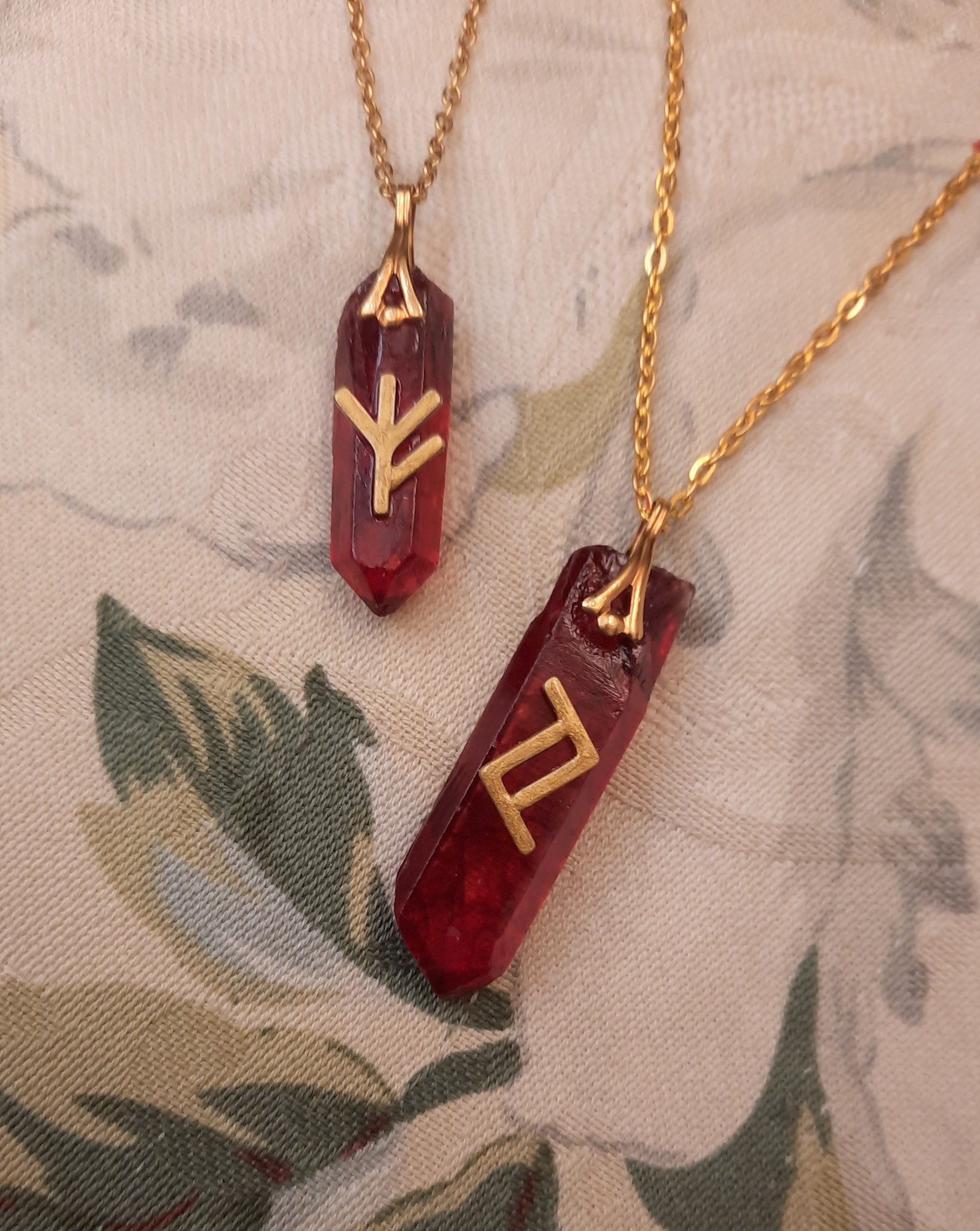 Scarlet Witch Inspired Protection Runes Raw Quartz Crystal - Etsy