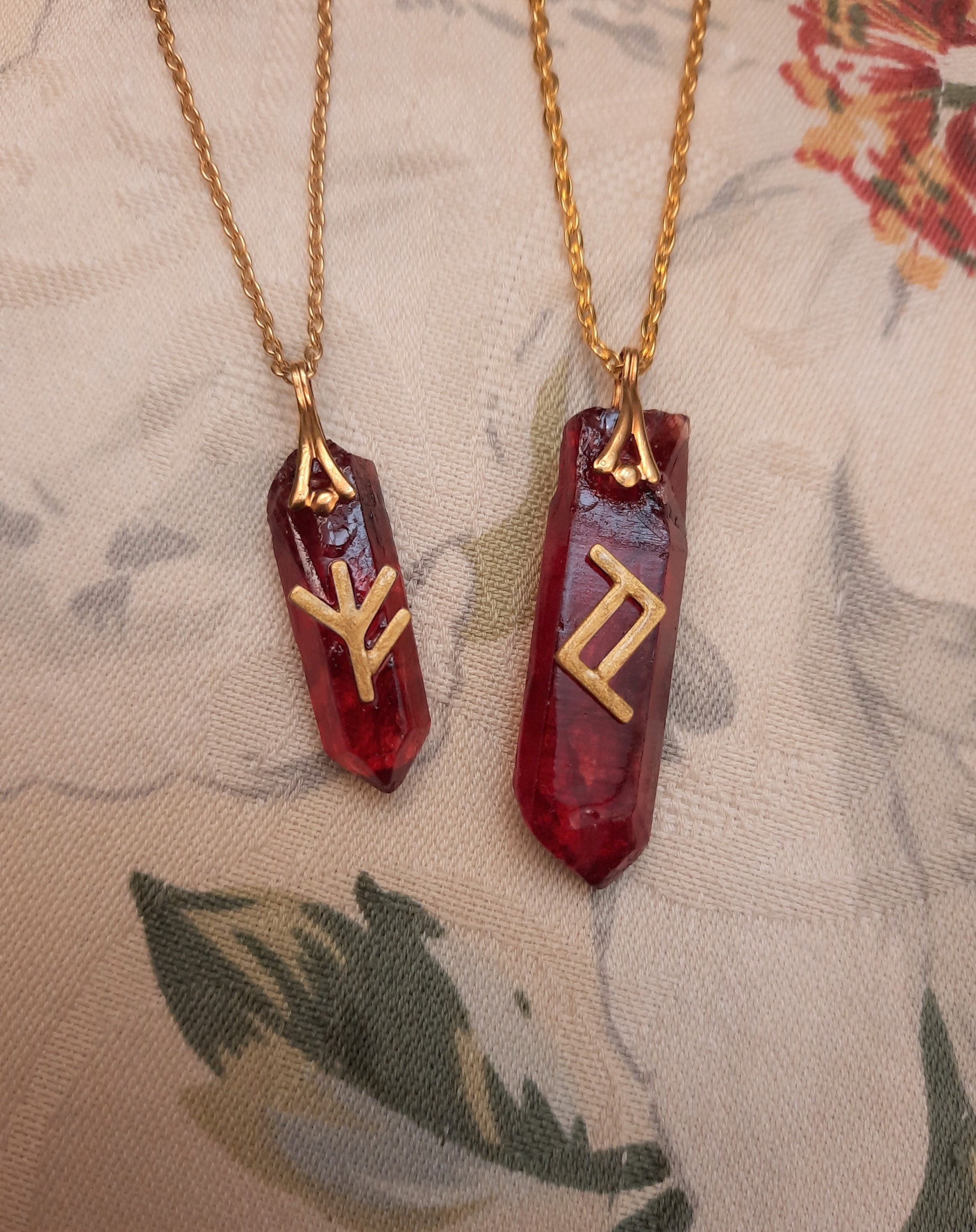 Scarlet Witch Inspired Protection Runes Raw Quartz Crystal - Etsy