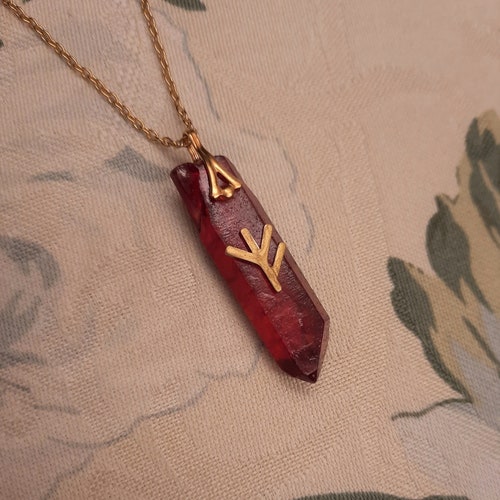 Scarlet Witch Inspired Protection Runes Raw Quartz Crystal - Etsy