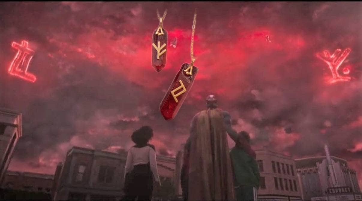 Scarlet Witch Inspired Protection Runes Raw Quartz Crystal - Etsy