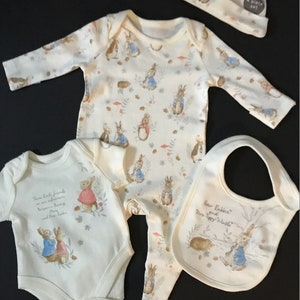 Peter Rabbit Sleepsuit Boys Girls 4 Piece Starter Set Beatrix Potter ...