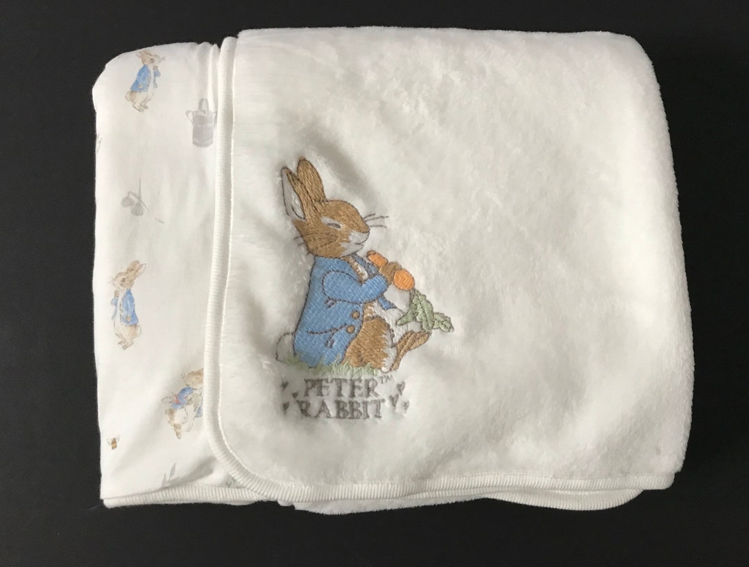 Peter Rabbit Beatrix Potter Fluffy 2 Sided Baby Blanket - Etsy
