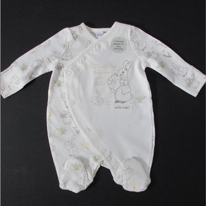 Peter Rabbit Beatrix Potter Baby Boys Girls Cream Sleepsuit - Etsy