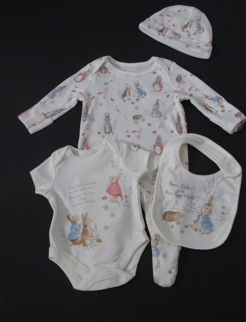 Peter Rabbit Sleepsuit Boys Girls 4 Piece Starter Set Beatrix - Etsy