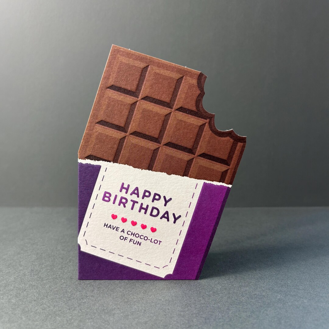 Happy Birthday Chocolate Bar Card (dad, Husband, Friend, Brother, Son ...