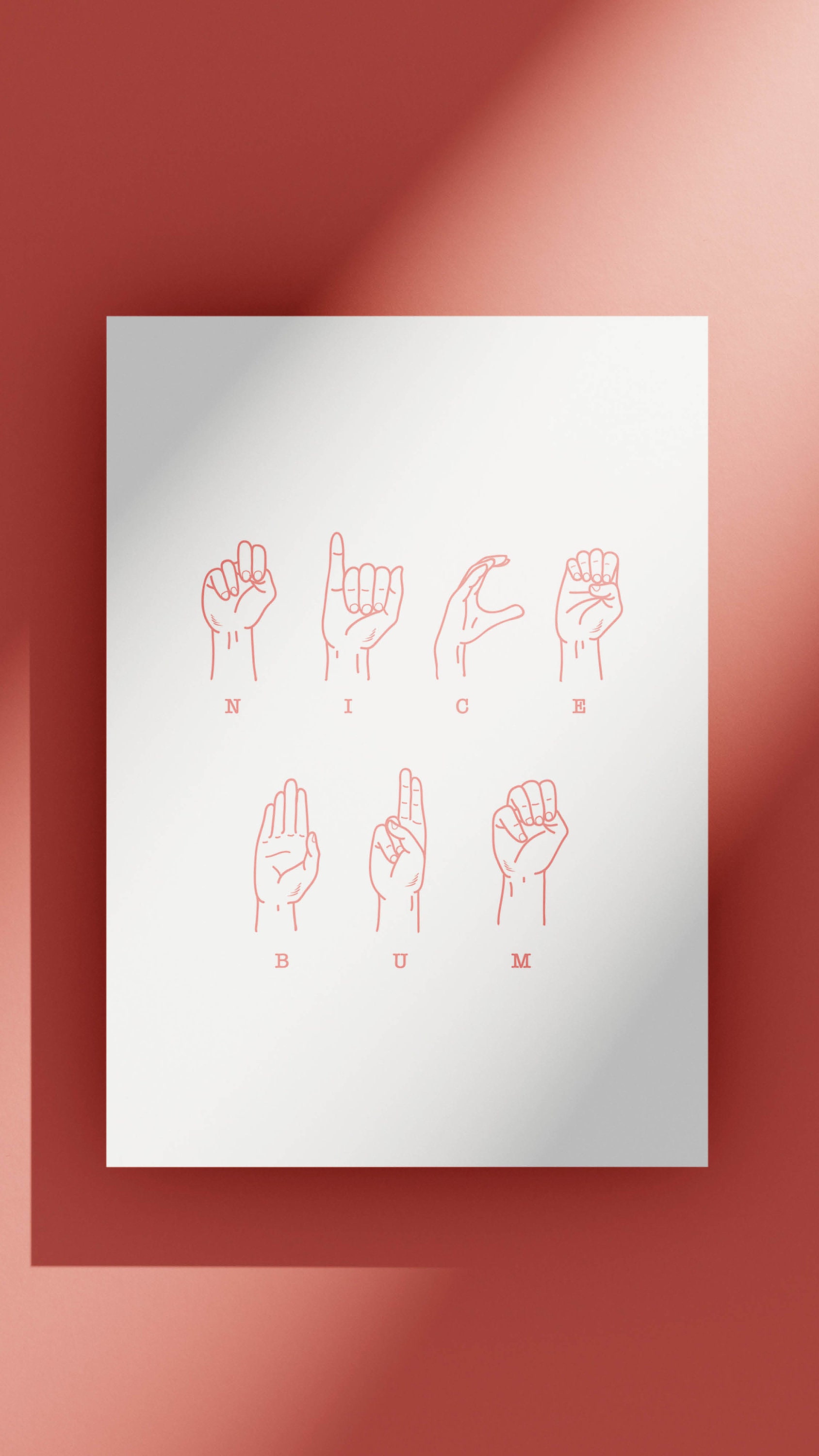 ASL Sign Language nice Bum Rude Birthday Card, Girlfriend, Boyfriend ...