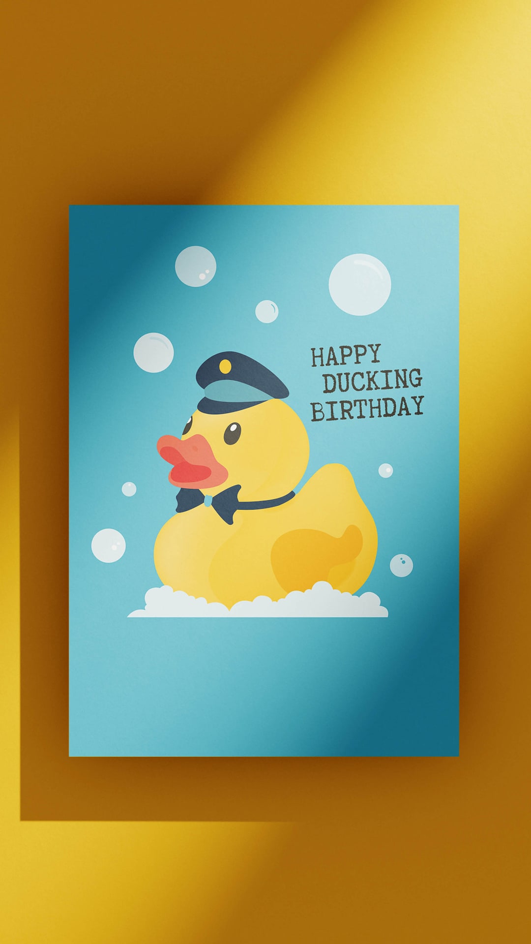 Happy Ducking Birthday (rubber Duck Greeting Card) Dad, Husband ...