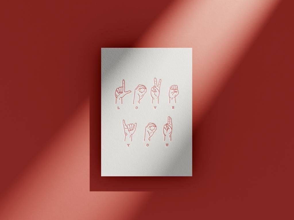 ASL Sign Language love You Birthday Card, Girlfriend, Wife, Husband ...