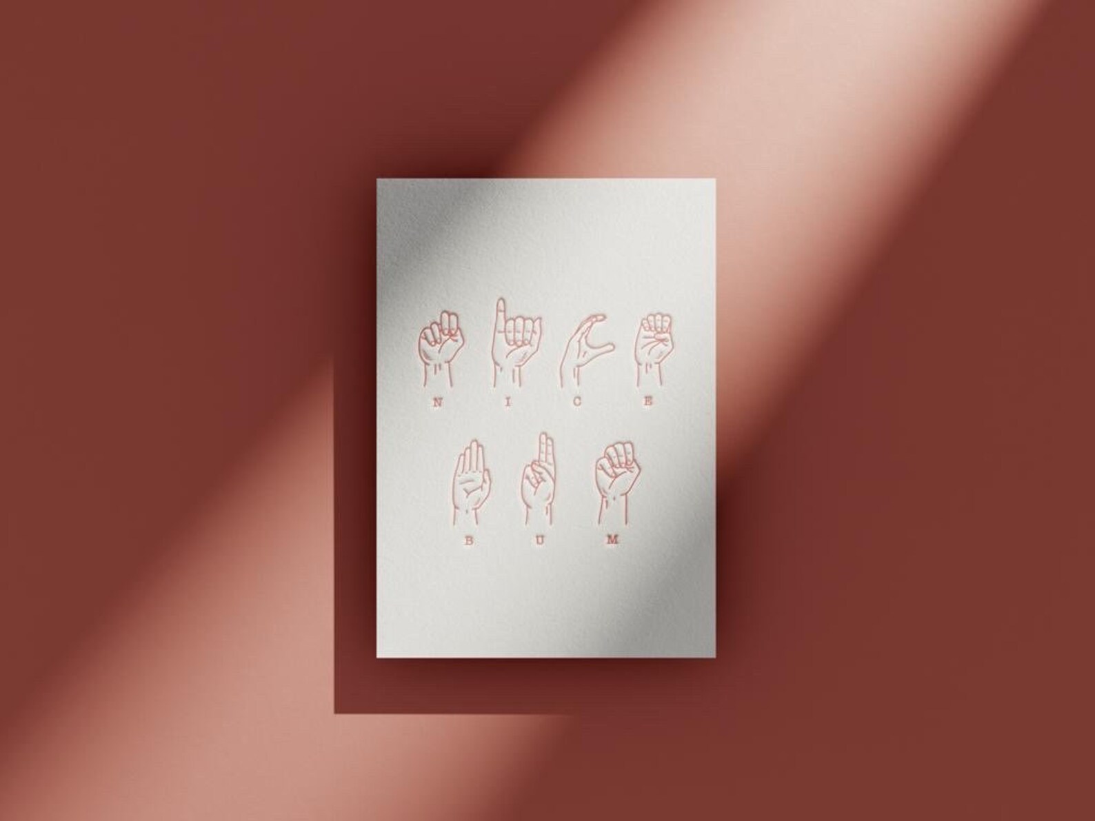 ASL Sign Language nice Bum Rude Birthday Card, Girlfriend, Boyfriend ...