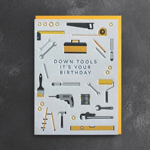 Happy Birthday Handyman Letterpress Style Card (dad, Husband, Grandad ...