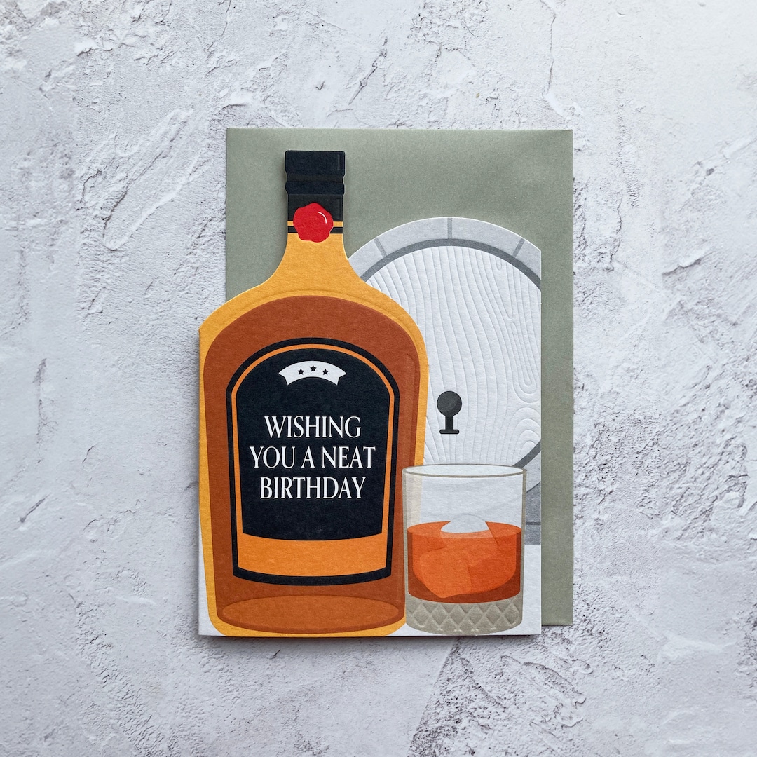 Happy Birthday Whisky Card (dad, Husband, Friend, Brother, Uncle) - Etsy