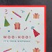 Happy Birthday Party (woo Hoo!) Letterpress Style Card - Etsy