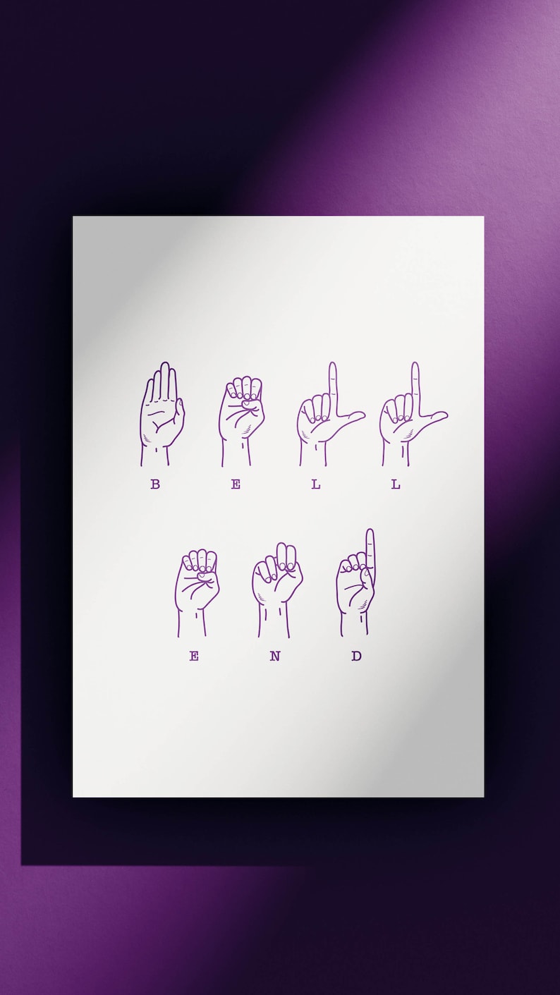 ASL Sign Language bell End Rude Birthday Card Dad Uncle - Etsy