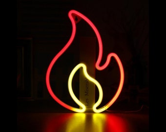Flame Neon Sign - Etsy