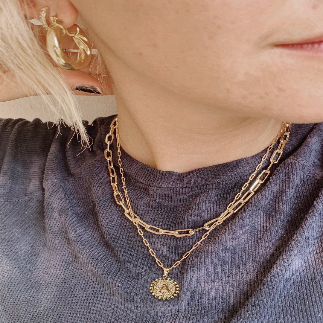 Dainty Gold Necklace Hexagon Neck Chain Party Wear Chain - Etsy