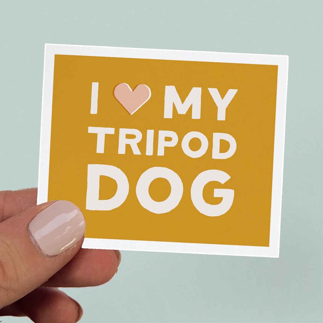 Tripod Dog Sticker // Three-legged Rescue Dog Quote - Etsy
