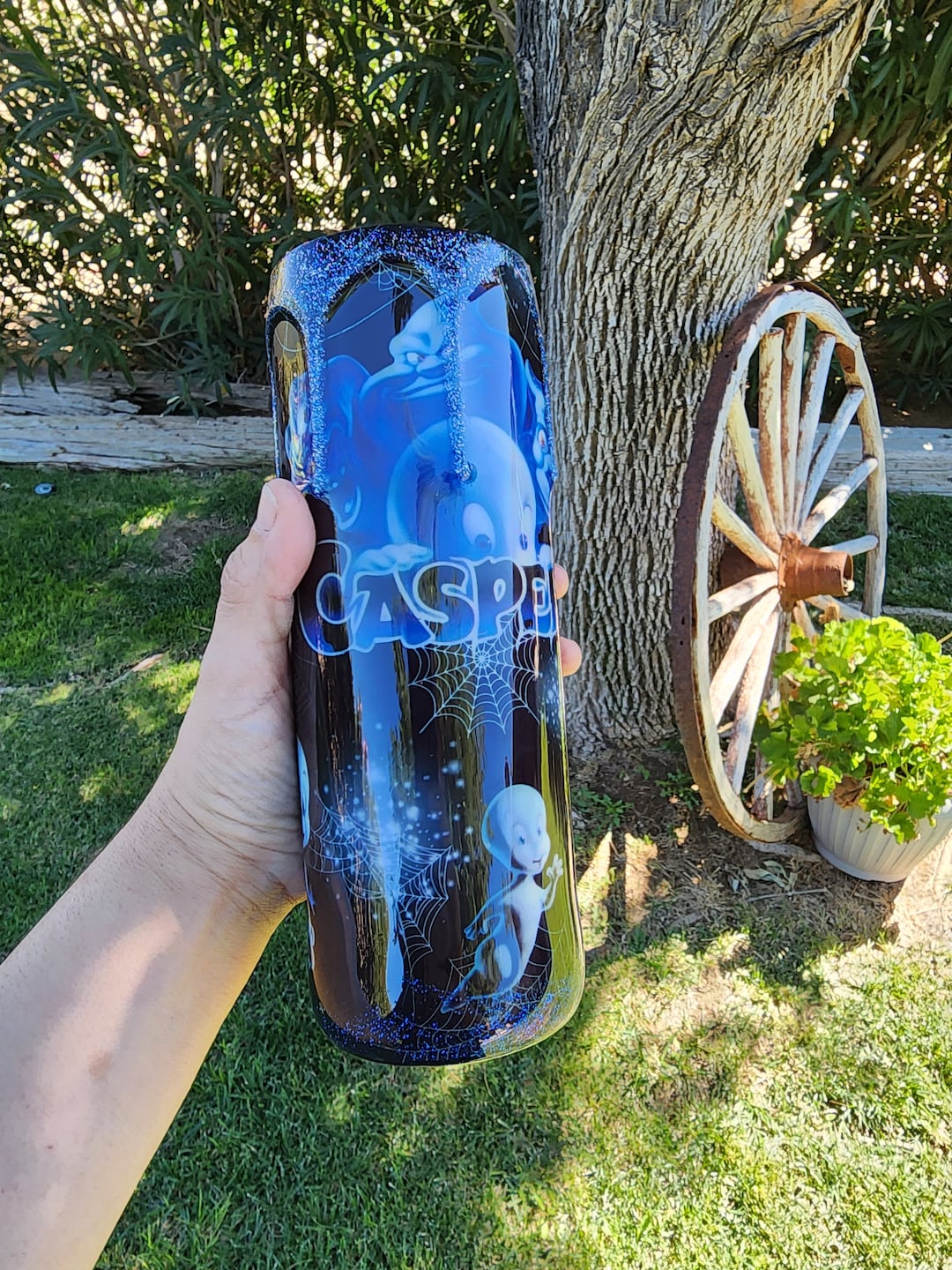 Casper 20 Oz Tumbler With Glitter Drip - Etsy