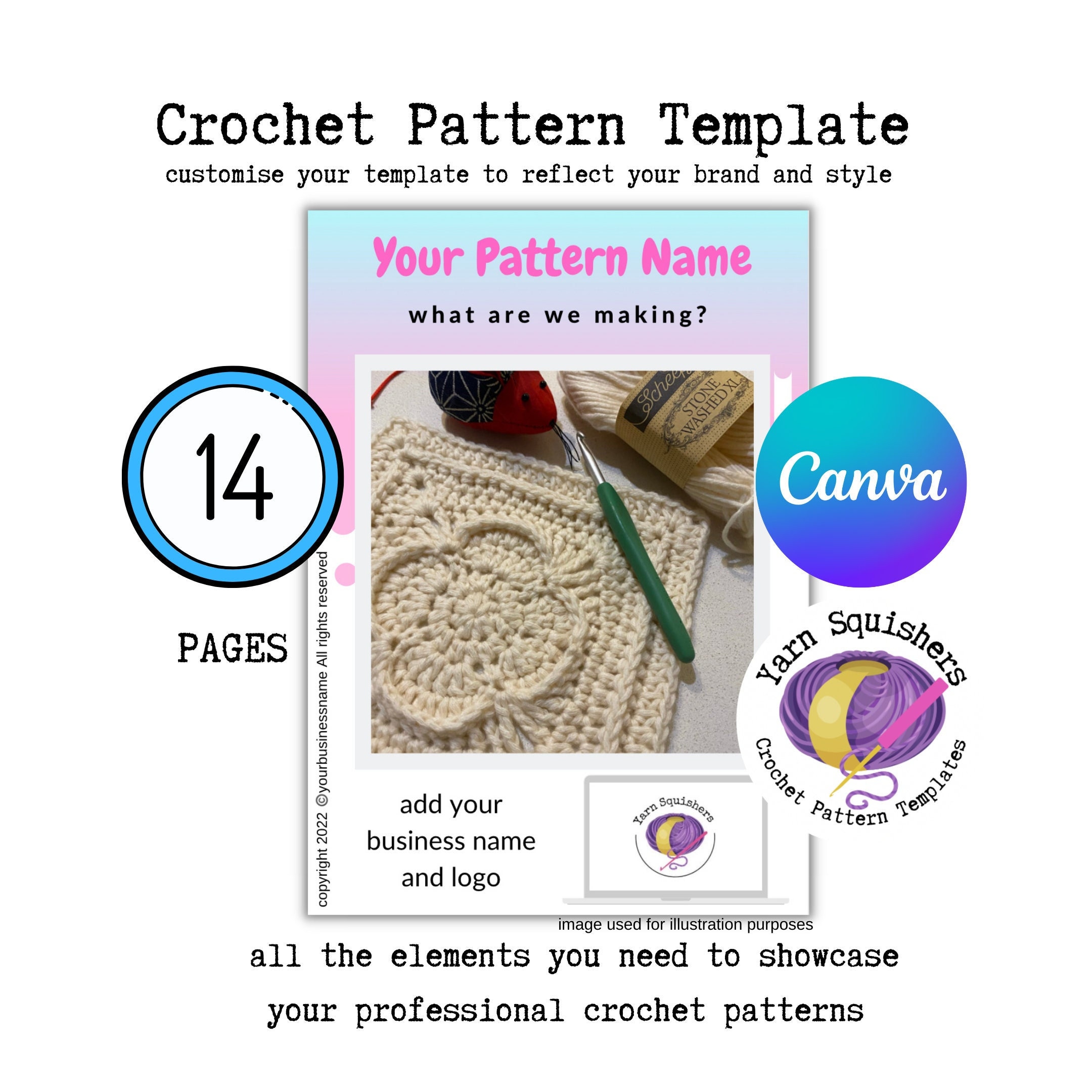 Design & Templates CROCHET PATTERN TEMPLATE ~ Crochet Amigurumi Pattern ...