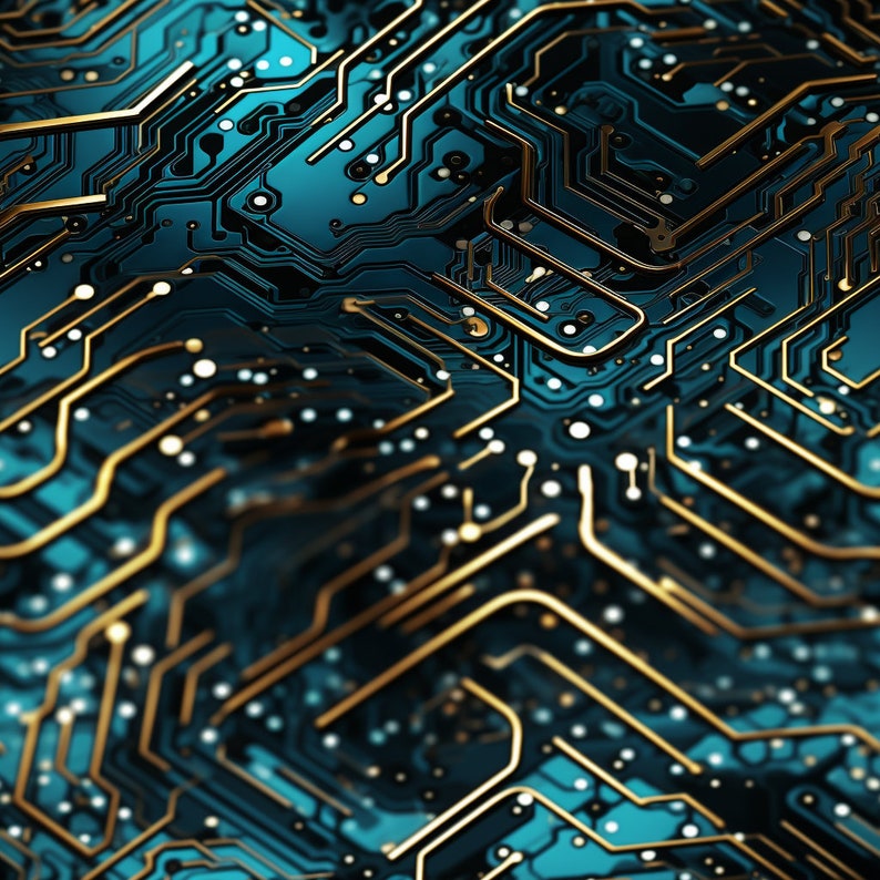 Circuit Board Pattern Digital Tile Pack – Tech-inspired Seamless ...