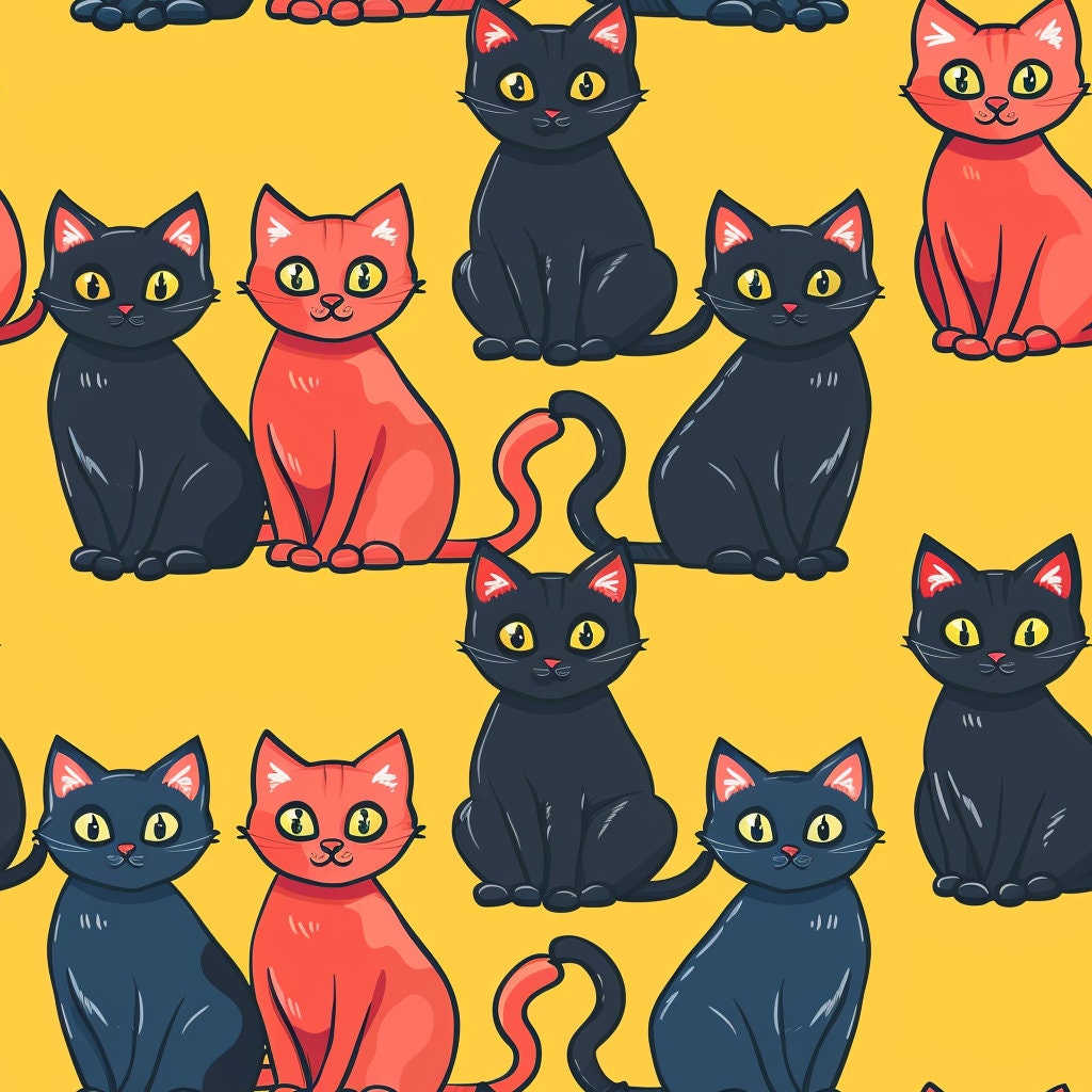 Mystical Cat Pattern 4 - Etsy