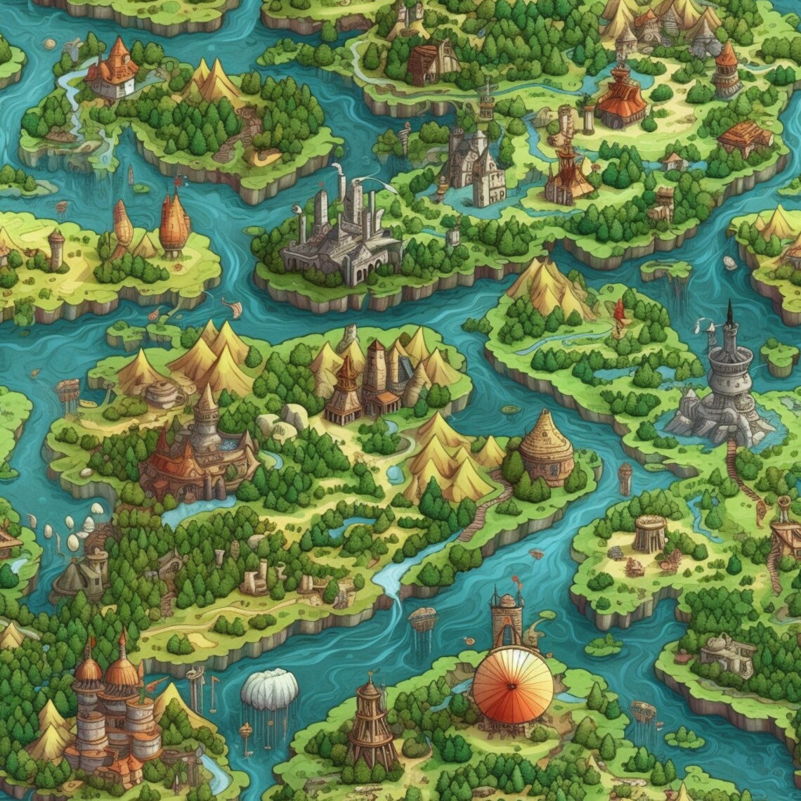 Fantasy Map Tile Pack 1 - Etsy