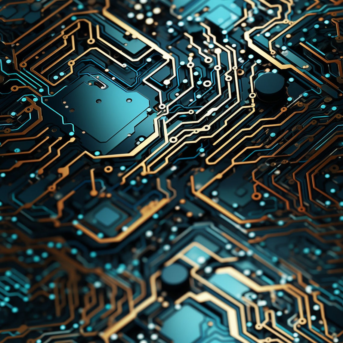 Circuit Board Pattern Digital Tile Pack – Tech-inspired Seamless ...