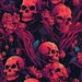 Deathcore Skull Pattern Digital Tiles – Edgy Designs for Dark-themed ...