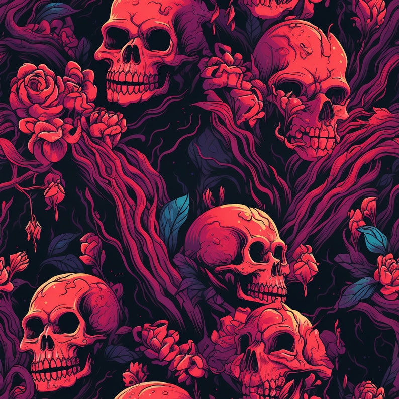 Skull Digital Tile Pack 3 - Etsy