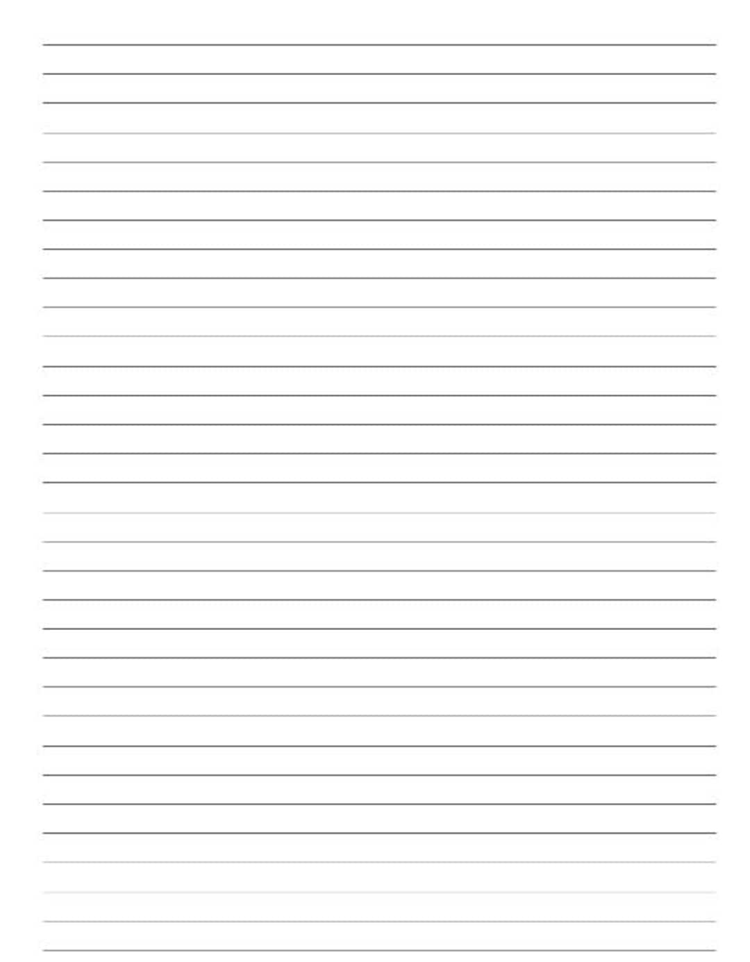 Printable Lined Paper Bundle | 8mm & 10mm | Writing and Drawing ...