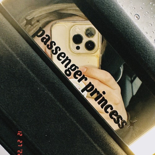 Passenger Princess Decal Mirror Decal Rear View Mirror - Etsy