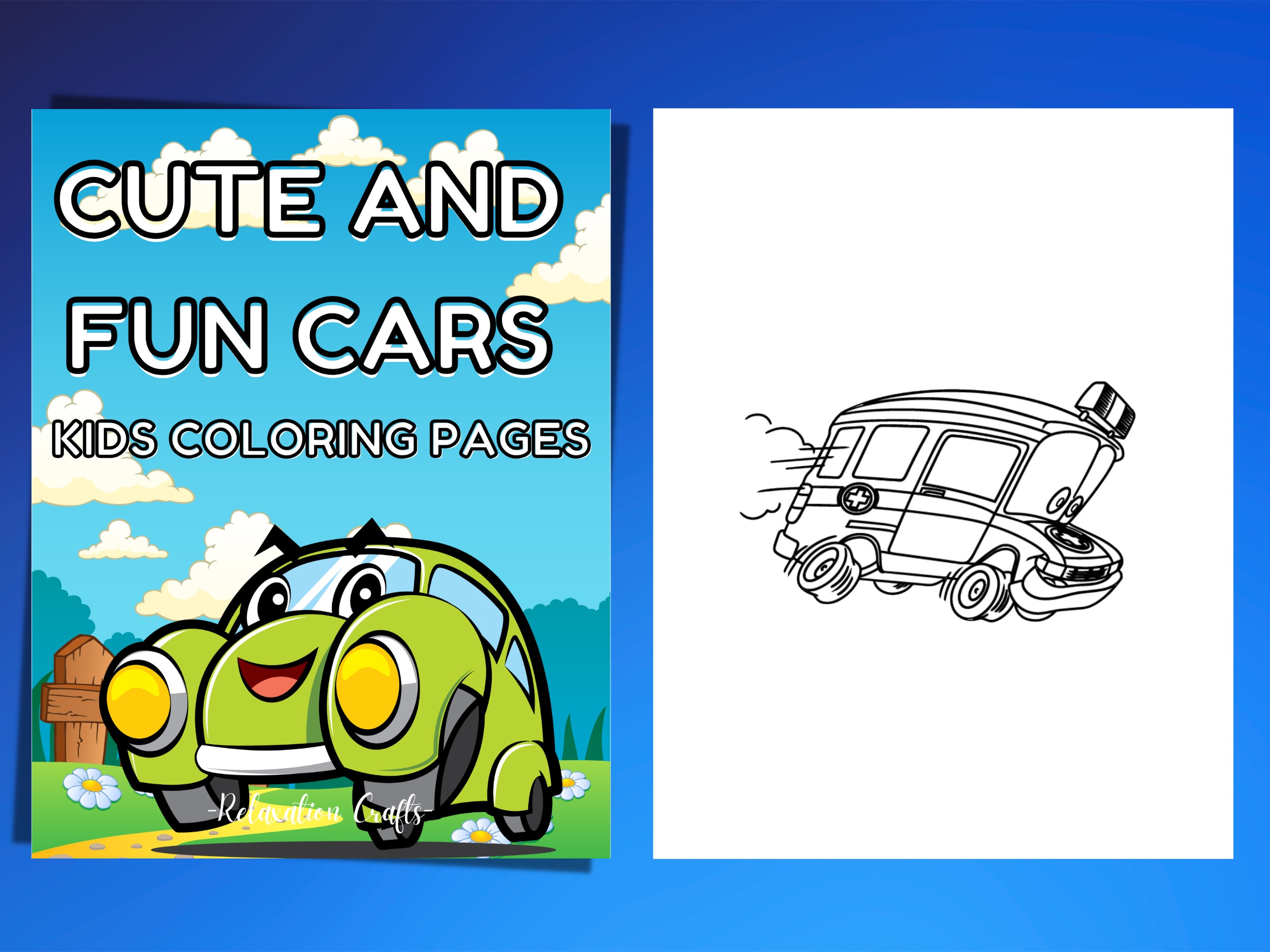 30 Cute Cars Colouring Pages for Kids, Colouring Pages for Kids 2-4 ...