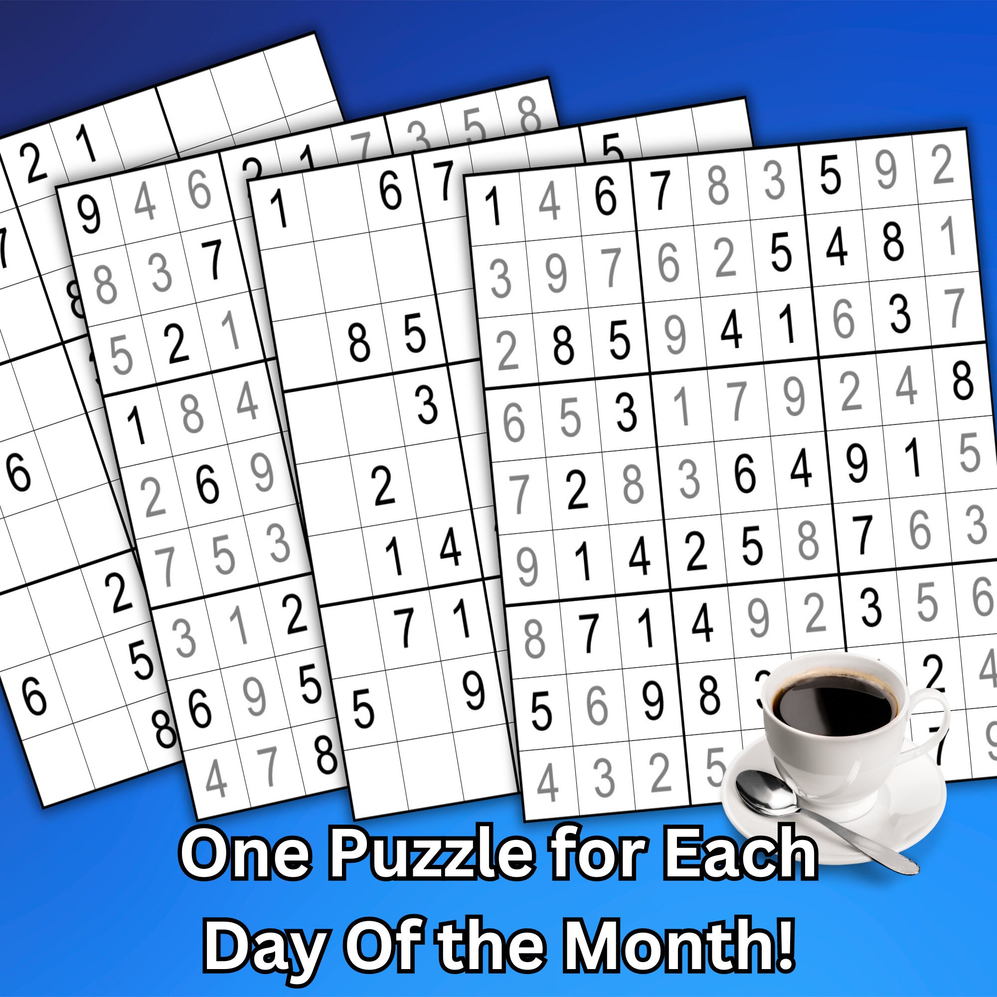 40 Easy Sudoku Puzzles With Solutions for Daily Relaxation, Easily ...