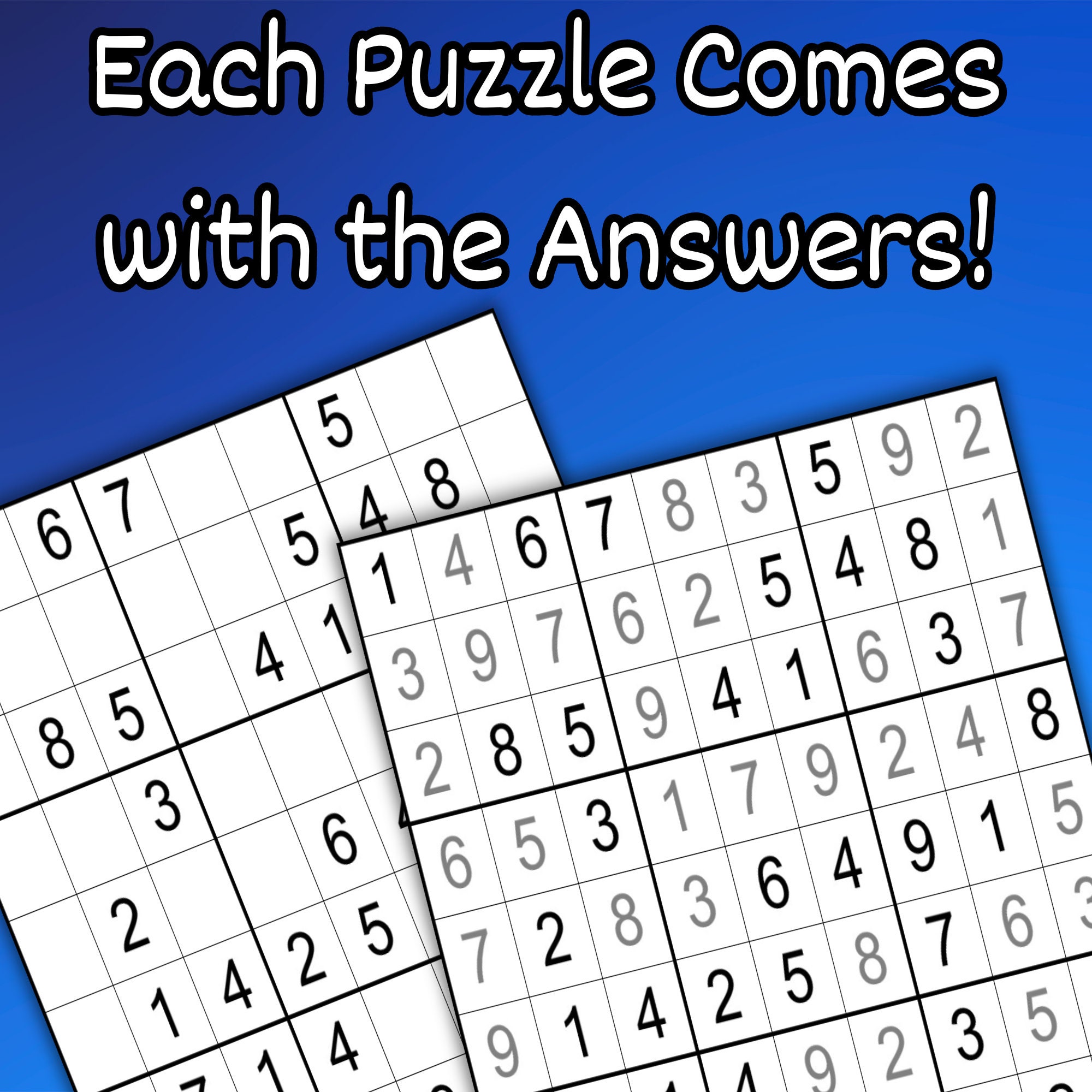 40 Easy Sudoku Puzzles With Solutions for Daily Relaxation, Easily ...