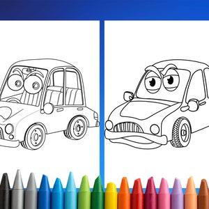 30 Cute Cars Colouring Pages for Kids, Colouring Pages for Kids 2-4 ...