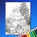 Huge 80 Page Christmas Coloring Book and Bonus Cover, Grayscale Pages ...