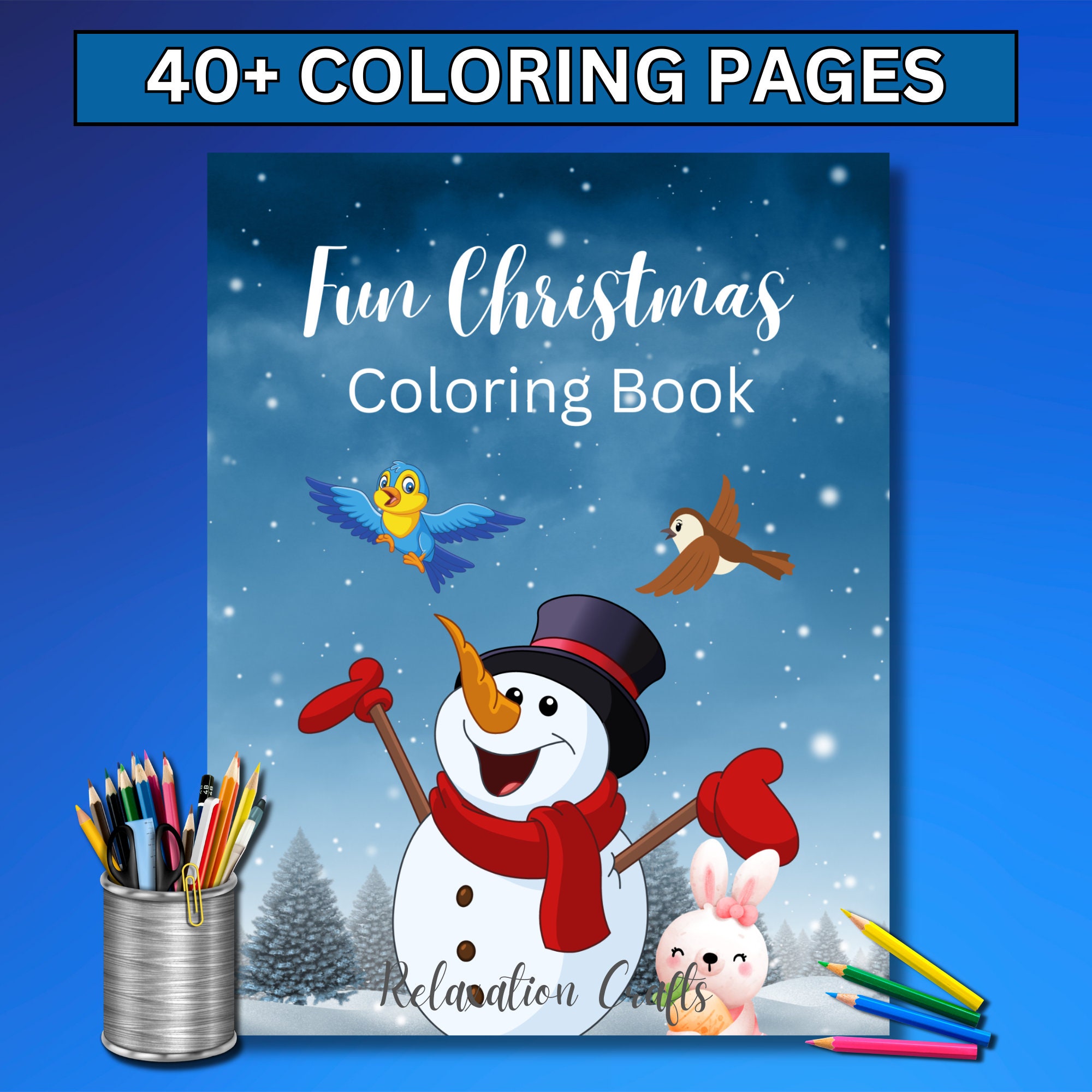 Christmas Coloring Book for Kids: 40 High-quality Digital Pages for ...