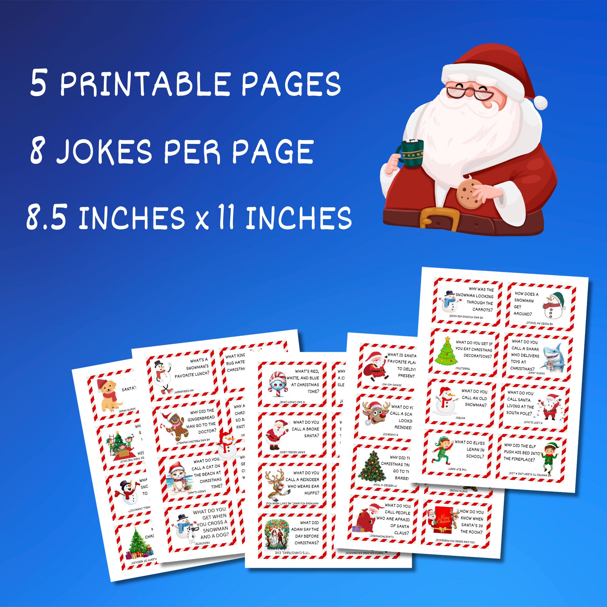 40 Printable Christmas Joke Cards for Kids - Perfect for Advent ...