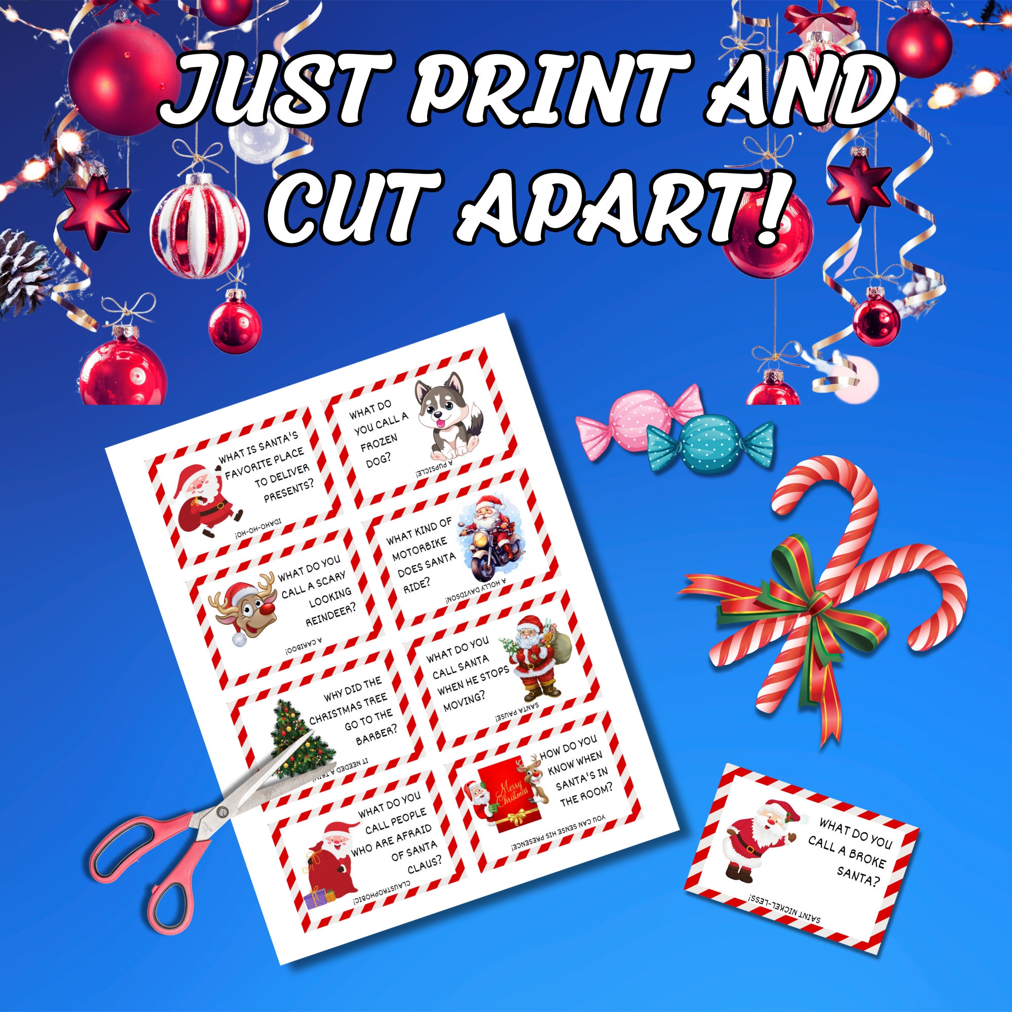 40 Printable Christmas Joke Cards for Kids - Perfect for Advent ...