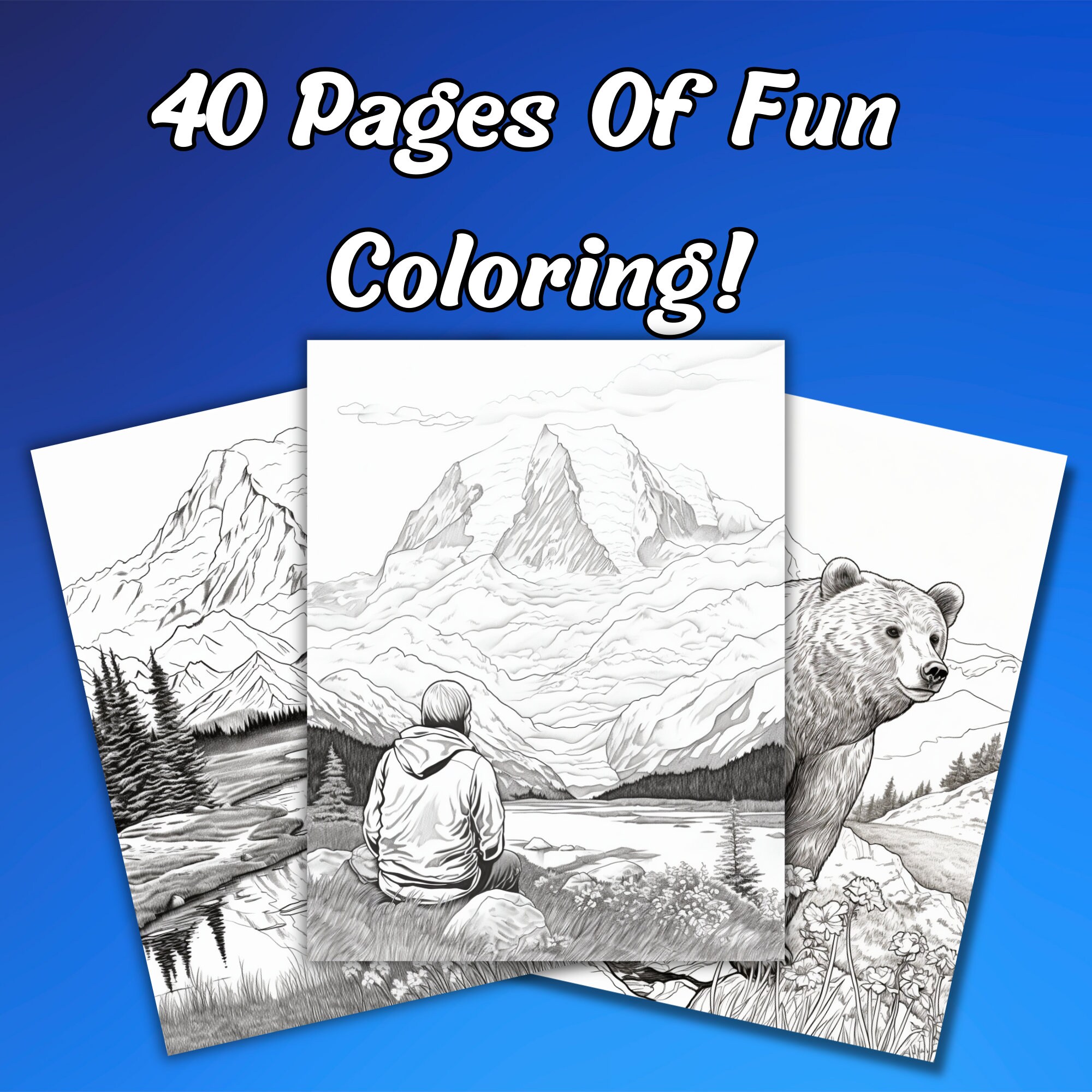 Alaska Coloring Pages, 40 Pages Adult Coloring Pages Showing Denali ...