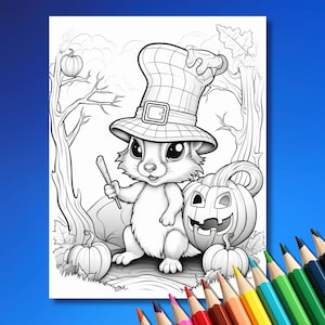 Halloween Animals Coloring Pages 50 High-quality Digital Pages PDF ...